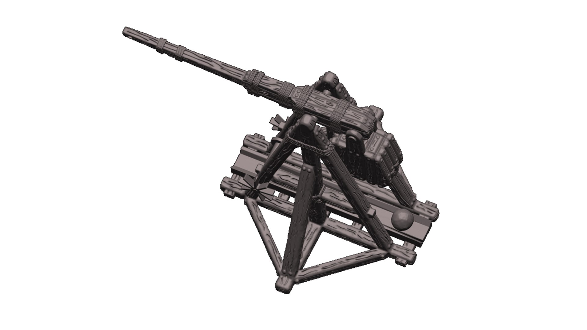 3D Siege Machine Trebuchet Model - TurboSquid 2320183