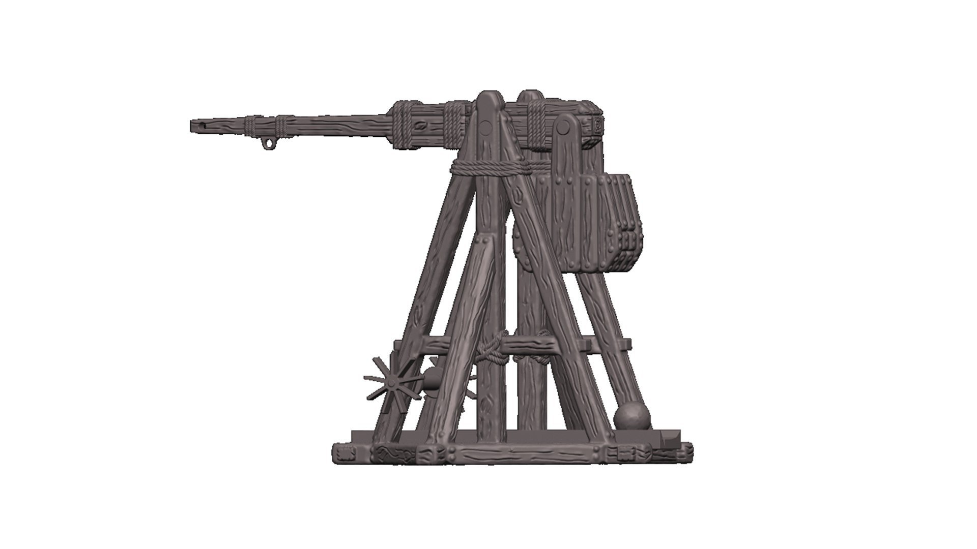 3D Siege Machine Trebuchet Model - TurboSquid 2320183