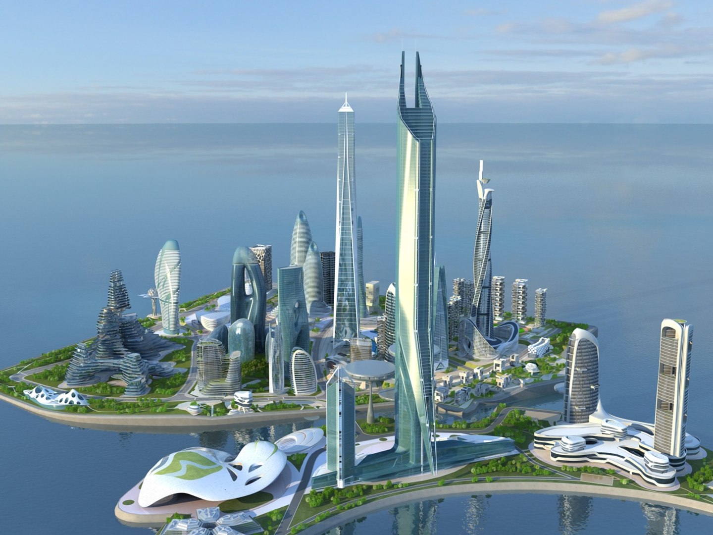 Future City 3D Model - TurboSquid 2062892
