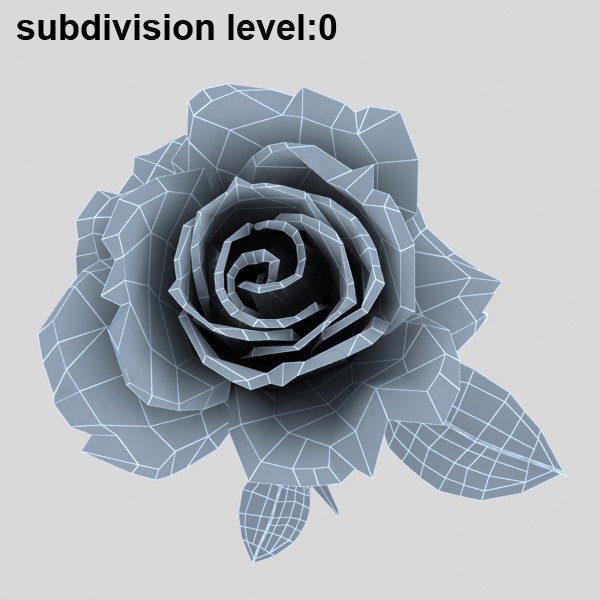 3d rose flower model