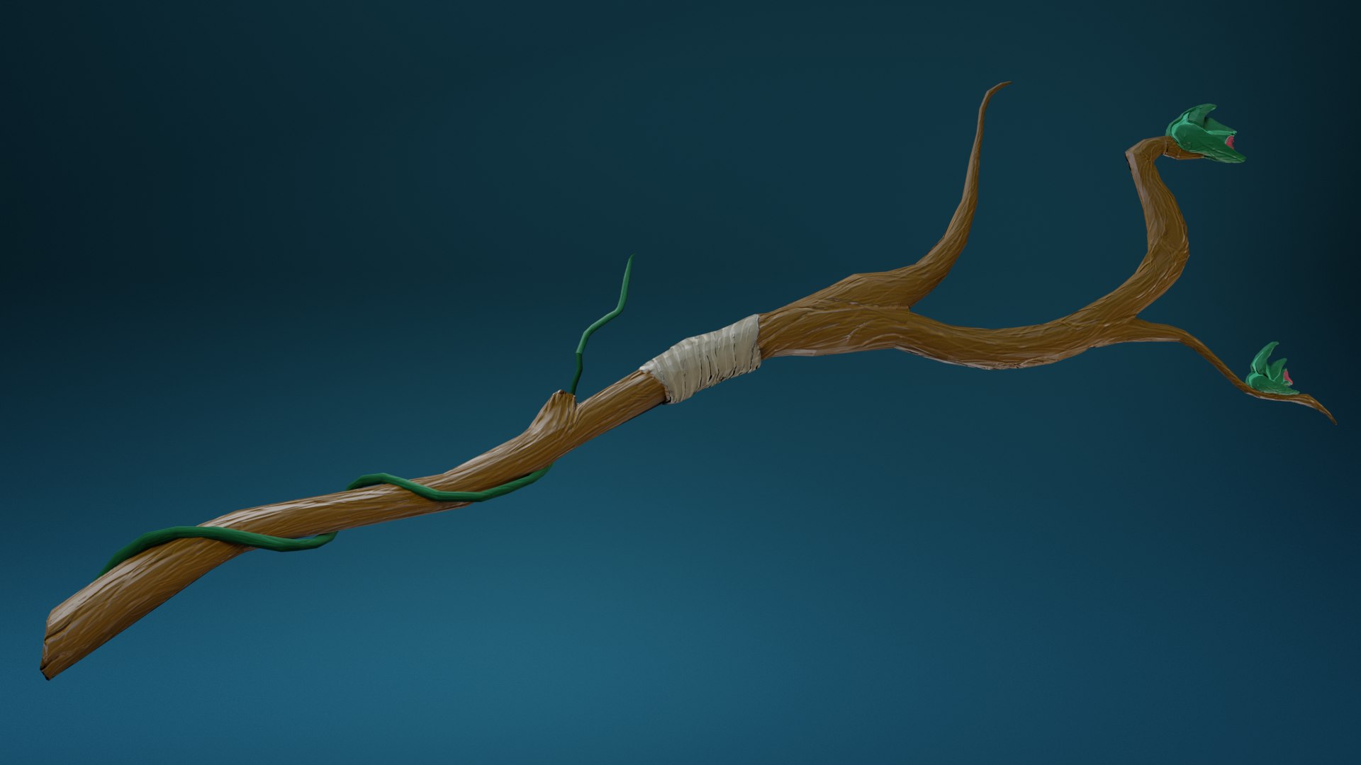 Staff Druid 3D Model - TurboSquid 1688638