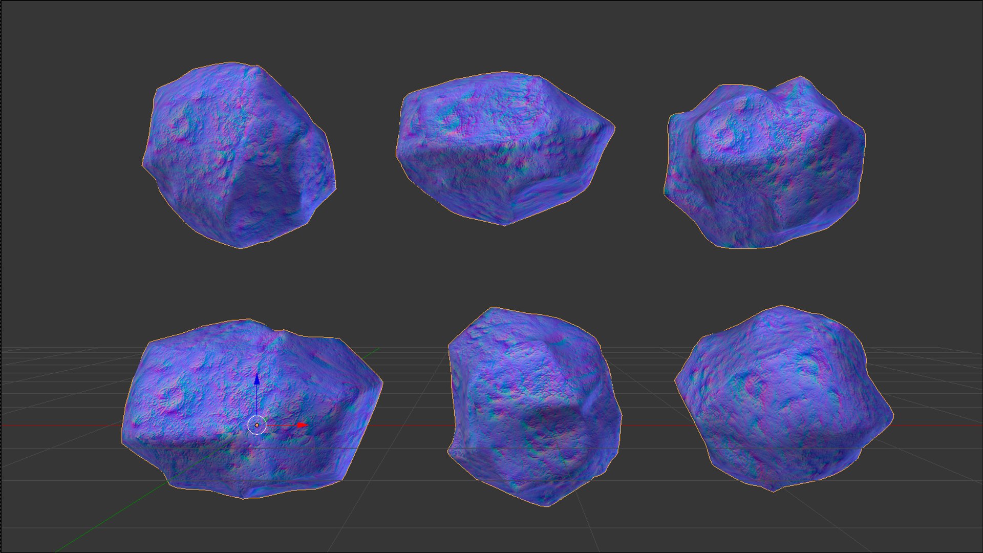 3D Small Asteroids Model - TurboSquid 1415266