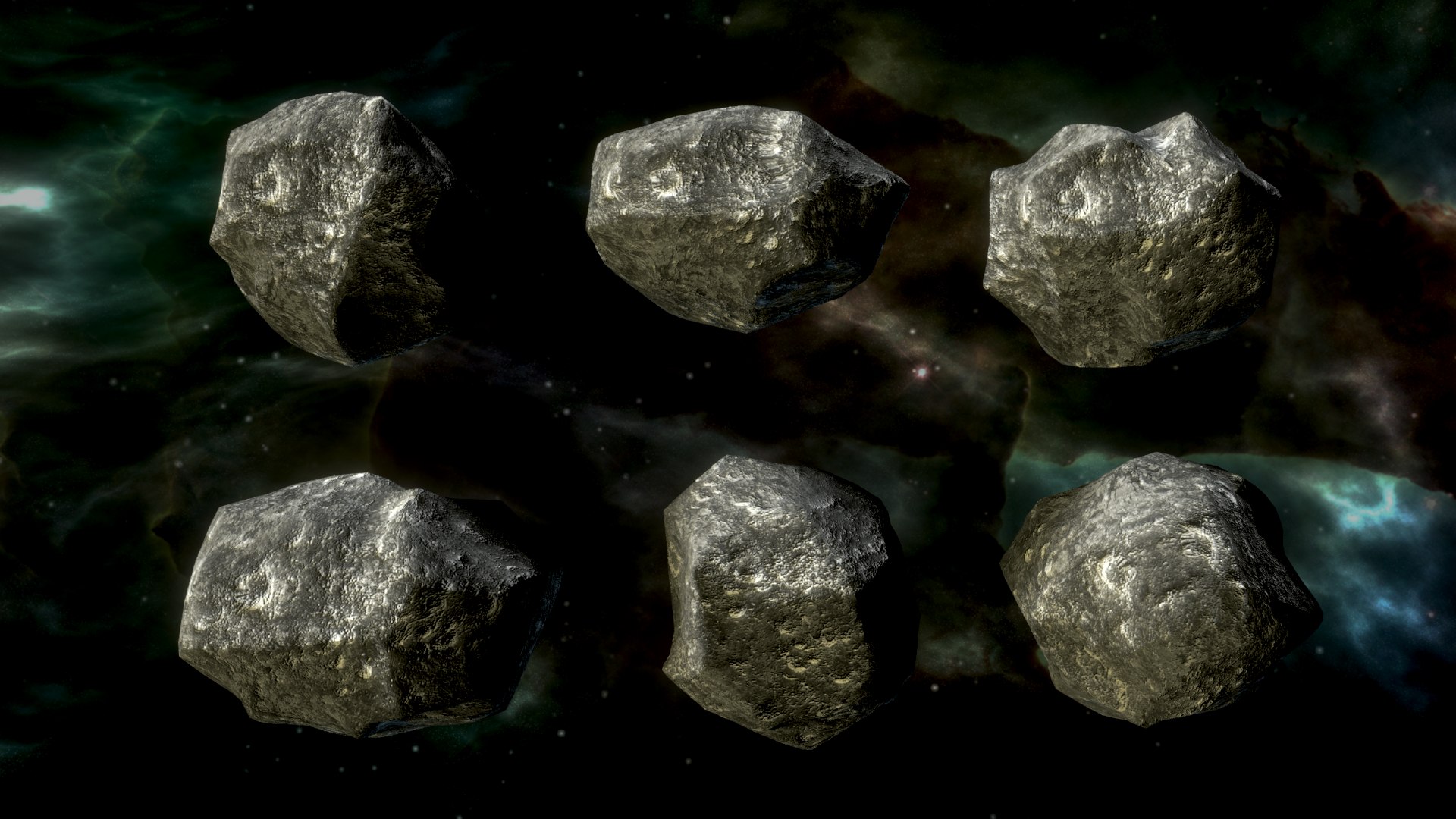 3D Small Asteroids Model - TurboSquid 1415266