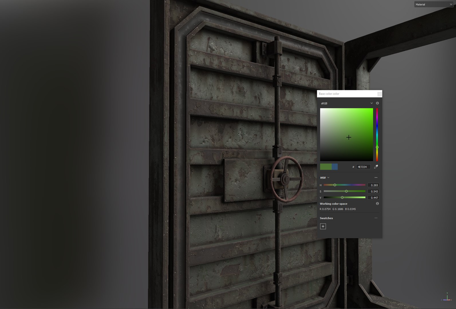 Bunker Door Pbr Lowpoly Bunker Gate 05 3D Model - TurboSquid 2093277