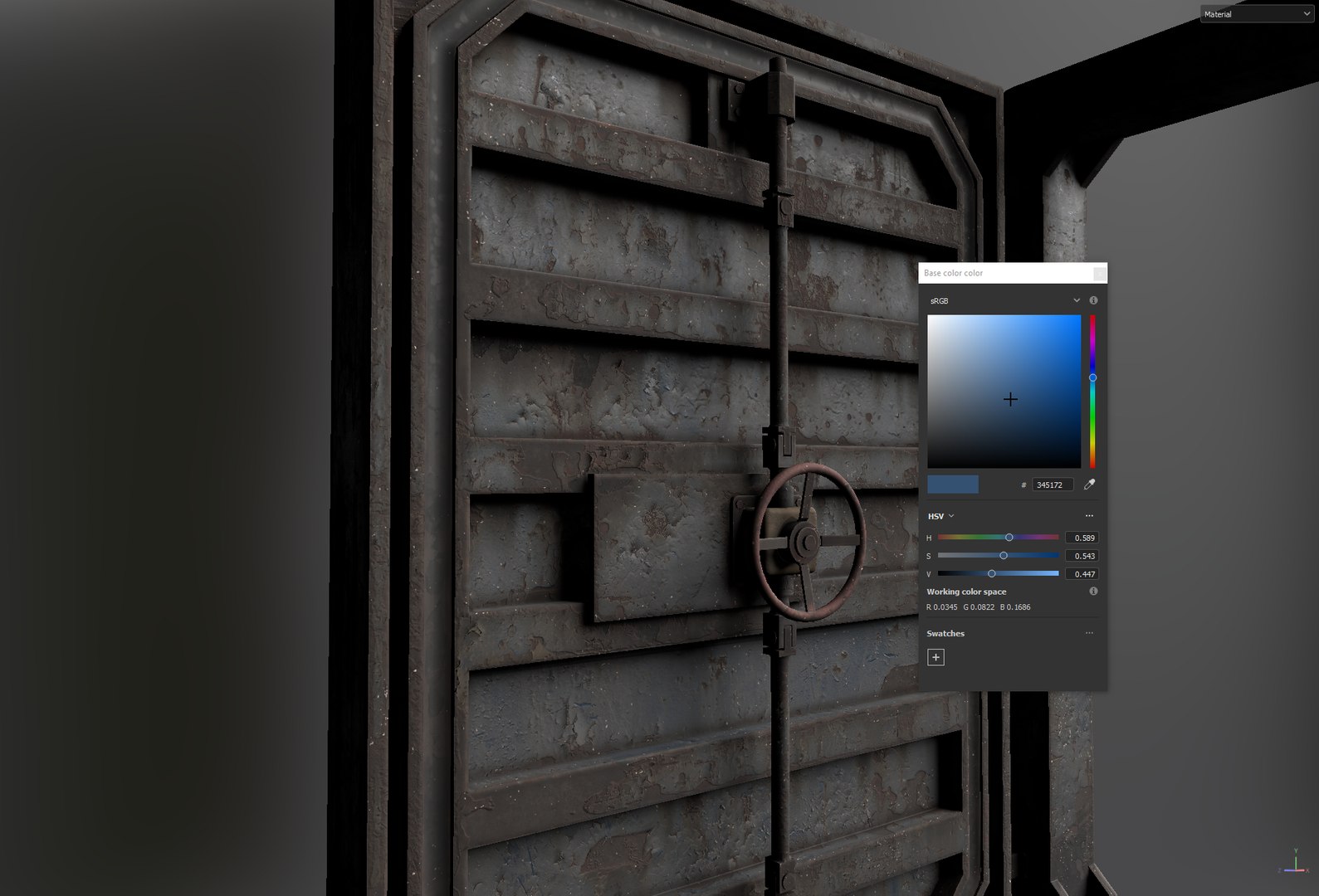 Bunker Door Pbr Lowpoly Bunker Gate 05 3D Model - TurboSquid 2093277