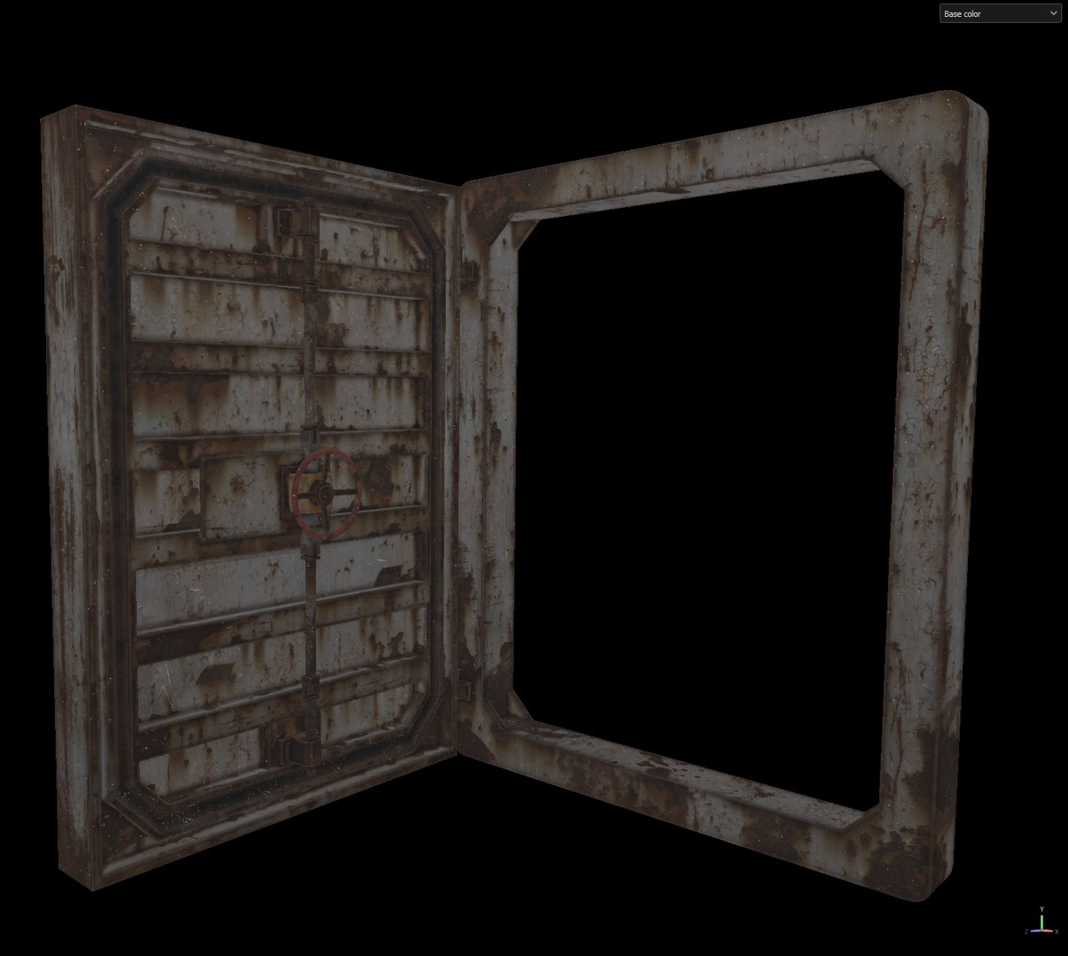 Bunker Door Pbr Lowpoly Bunker Gate 05 3D Model - TurboSquid 2093277