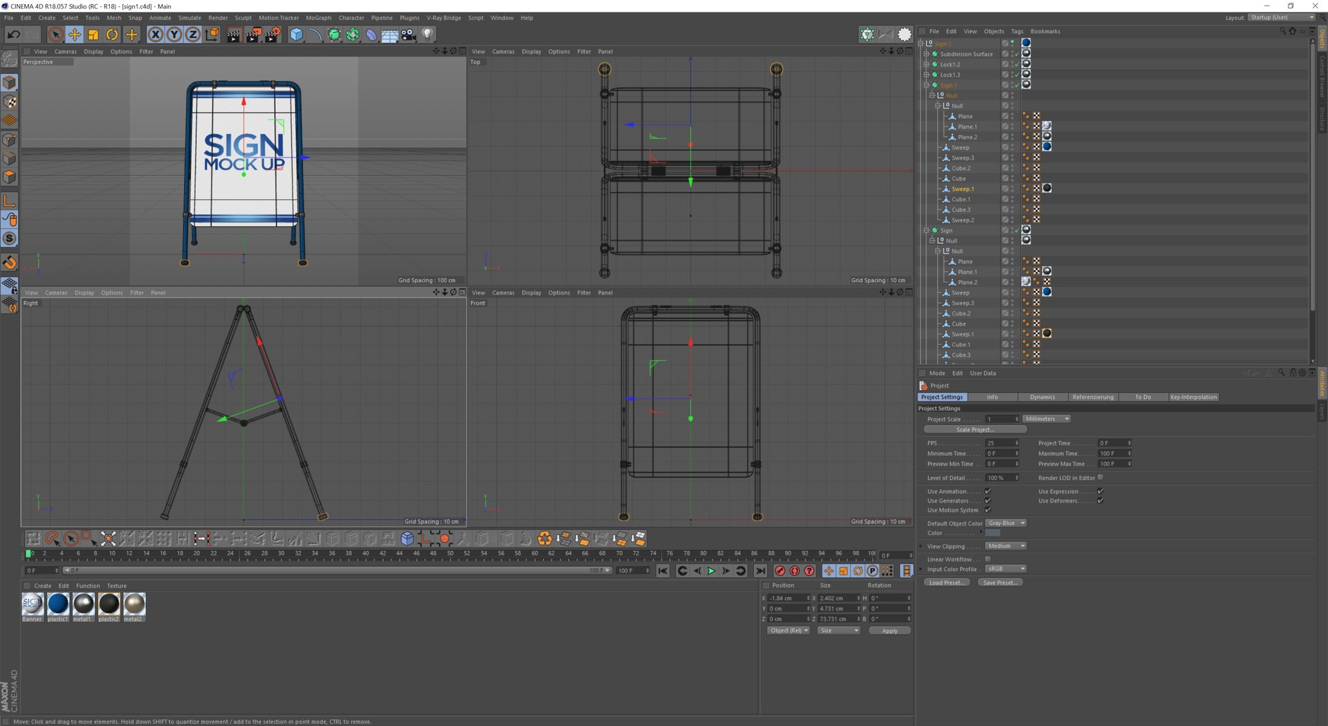 3D swing sign model - TurboSquid 1329020