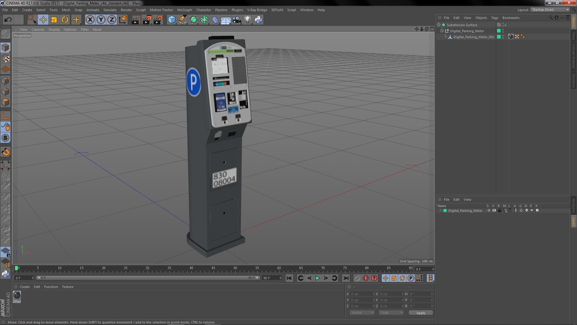 3D Digital Parking Meter model - TurboSquid 2041023