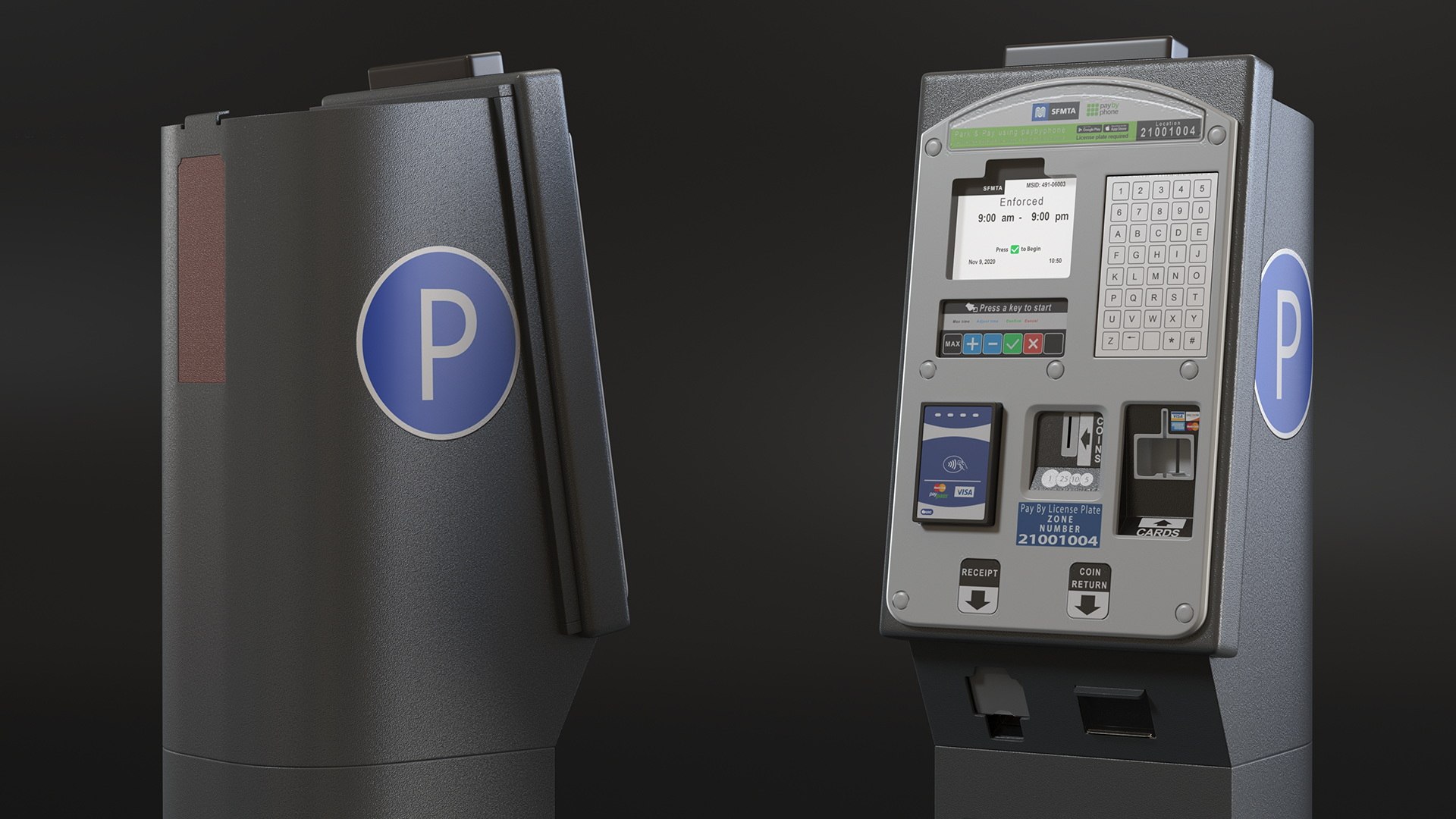 3D Digital Parking Meter Model - TurboSquid 2041023