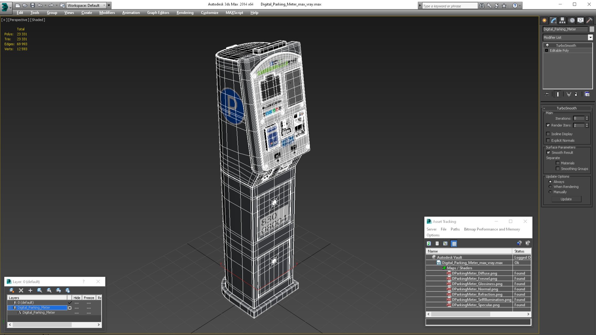 3D Digital Parking Meter model - TurboSquid 2041023