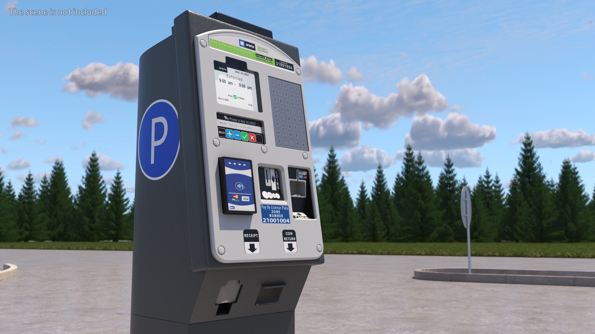 3D Digital Parking Meter Model - TurboSquid 2041023