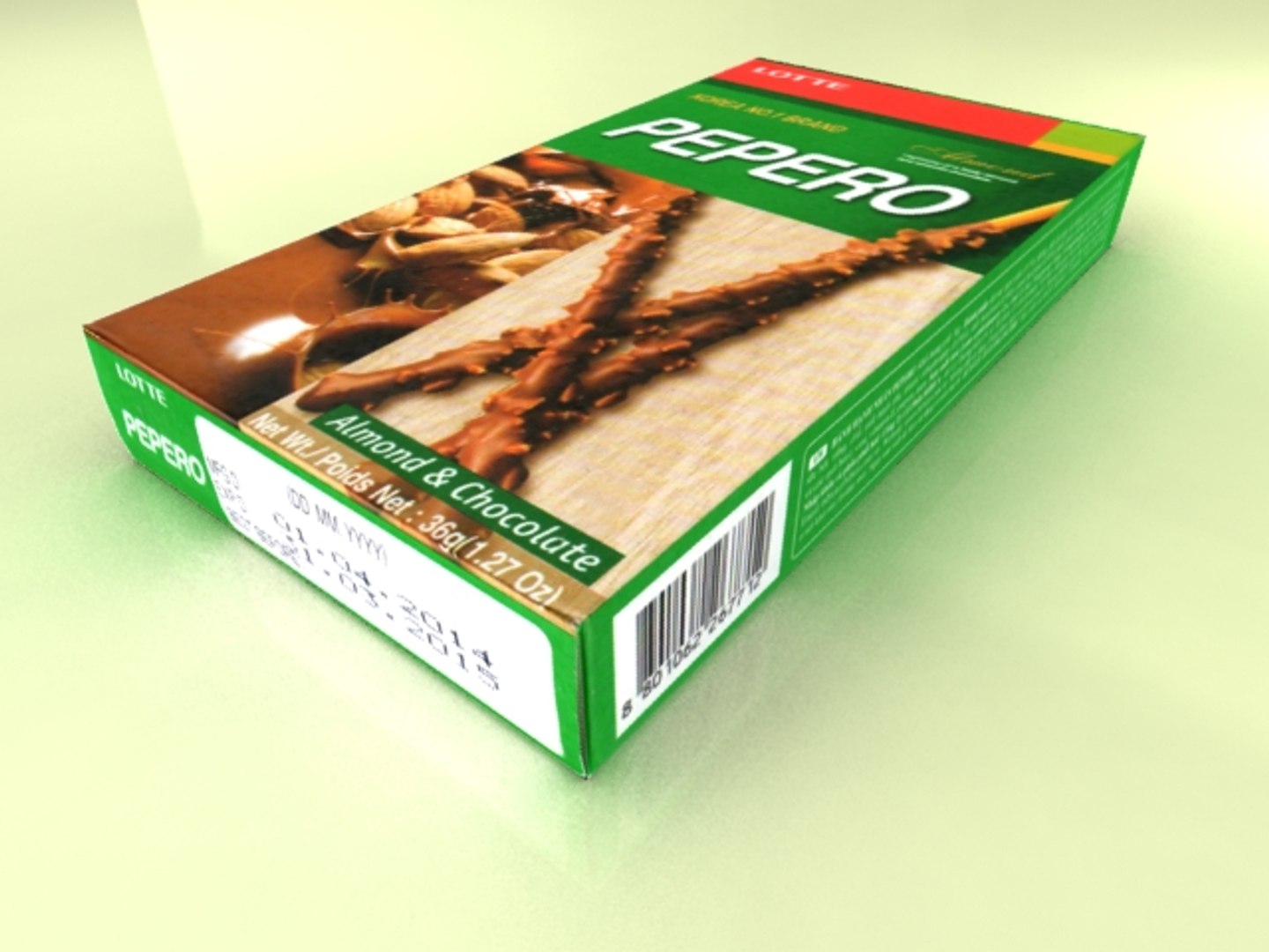 Lotte Pepero Almond 3d X