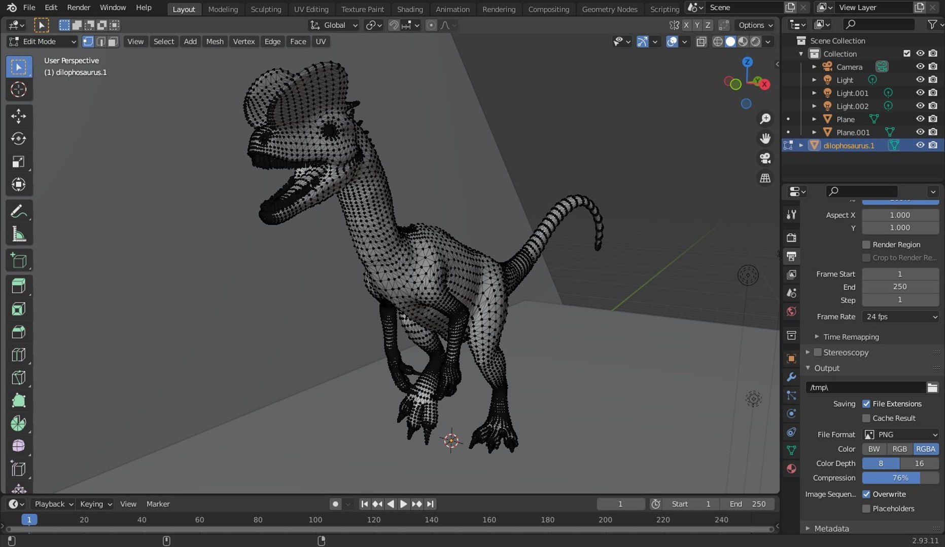 Dilophosaurus Dinosaur 3D - TurboSquid 1987520
