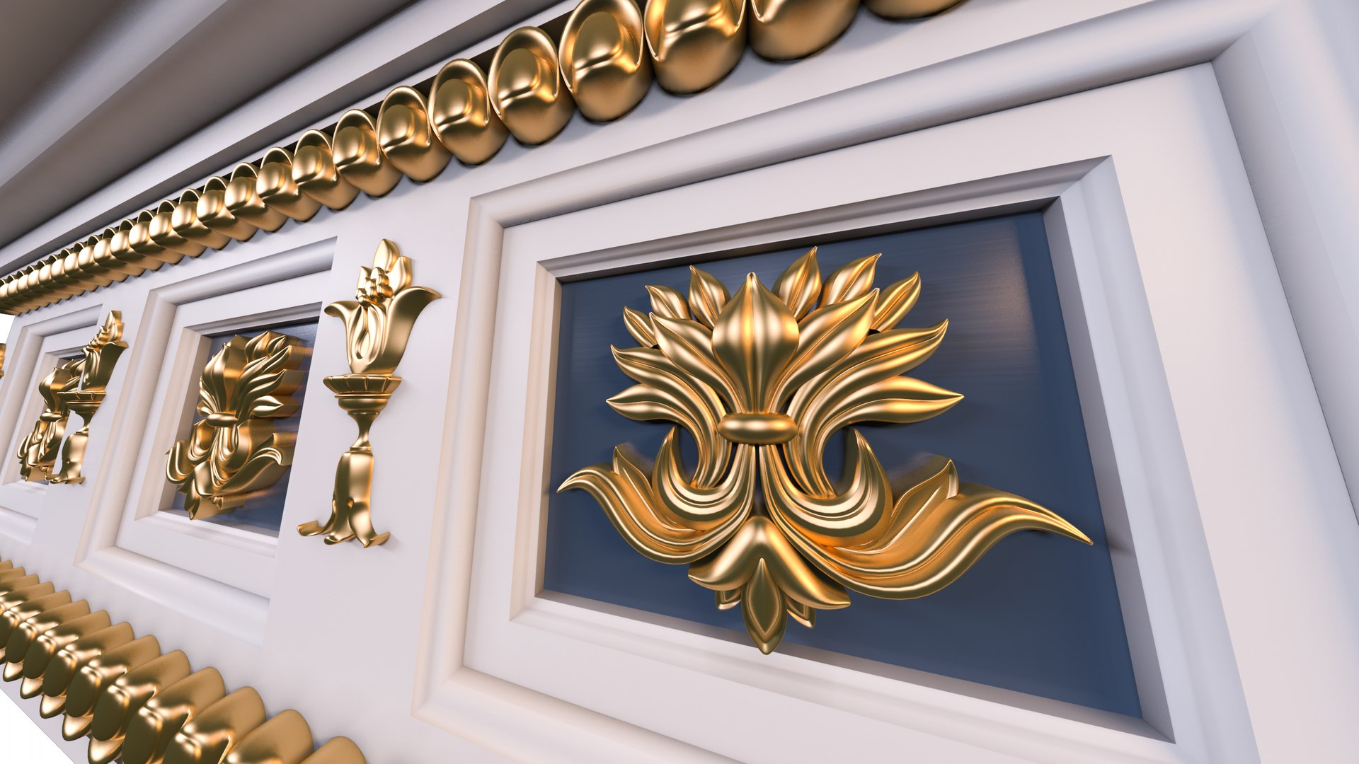 3D Corniche Design Ceiling Model - TurboSquid 1770948