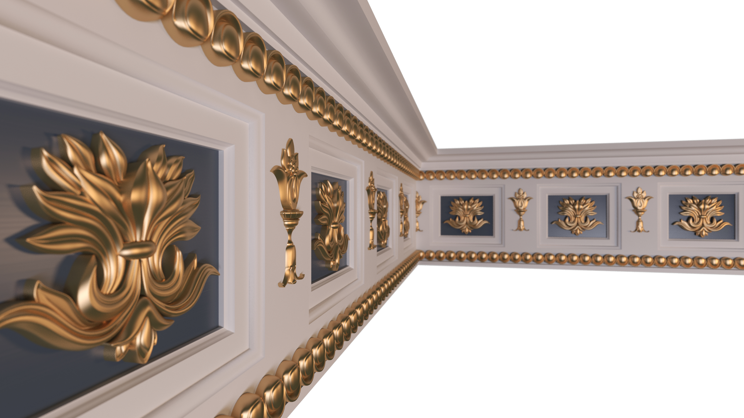 3D corniche design Ceiling model - TurboSquid 1770948