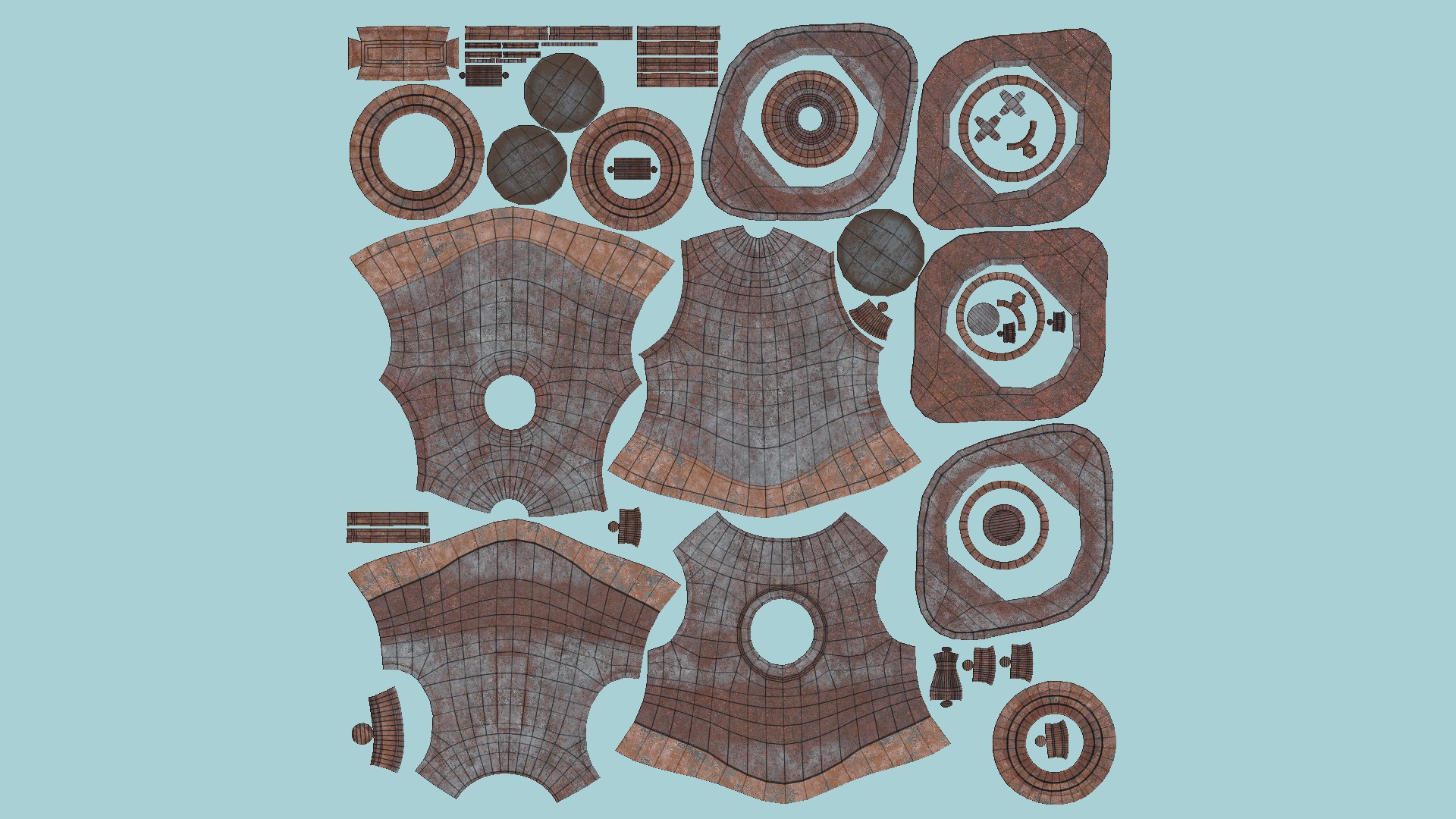 3D Diving Helmet 03 - -Destroyed Rust - Character Design Fashion ...