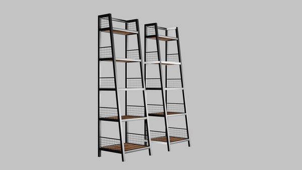 modelo 3d Estantería industrial estilo loft, modelo 3D, estantería ...