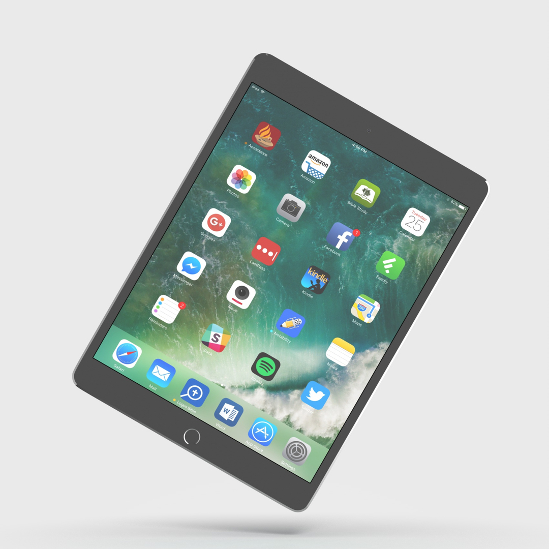 Apple ipad space gray 3D model - TurboSquid 1206796