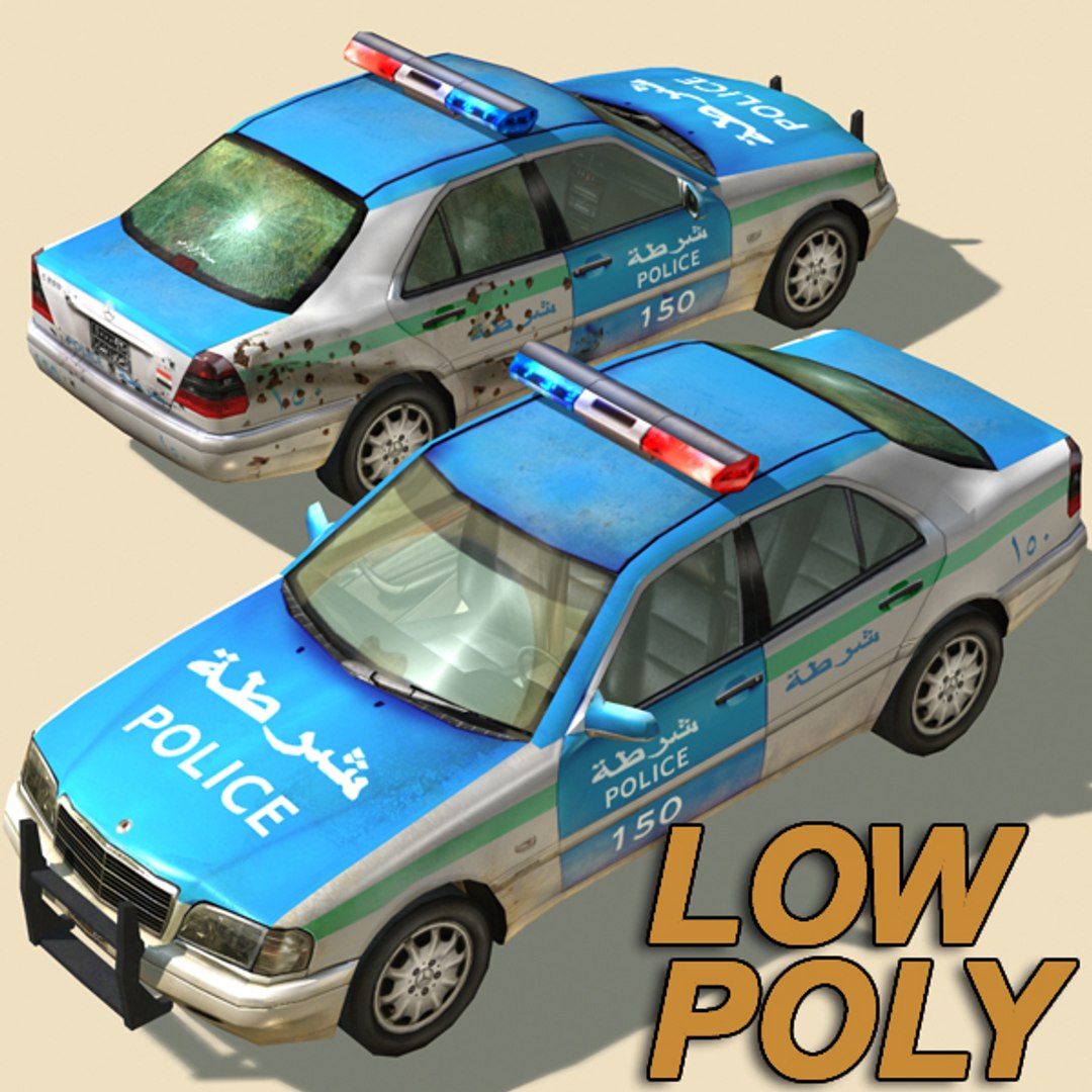 Iraqi Police Car 3d Model