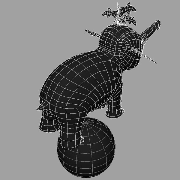 3d cartoon baby elephant