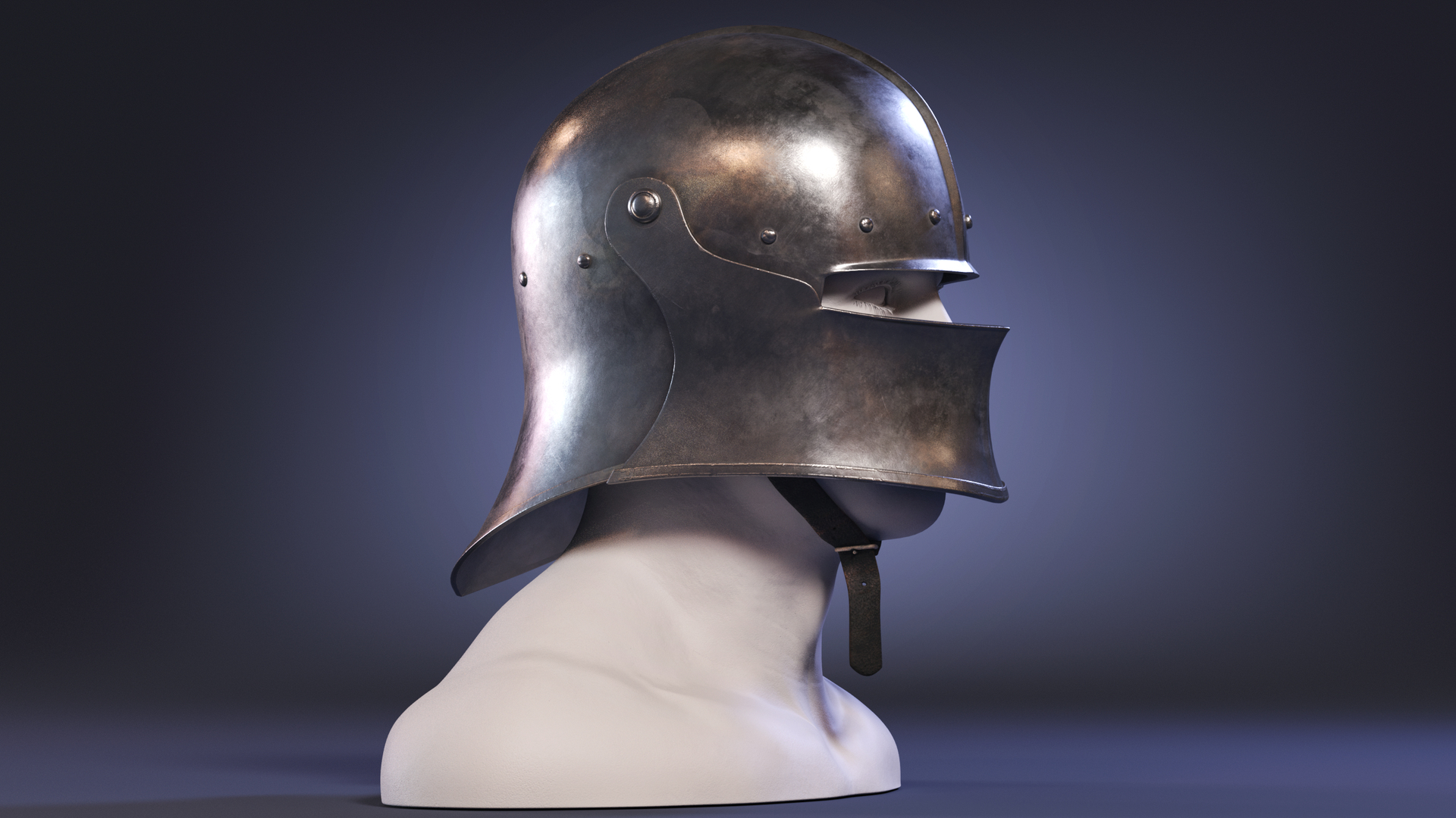 sallet medieval helmet 3d max