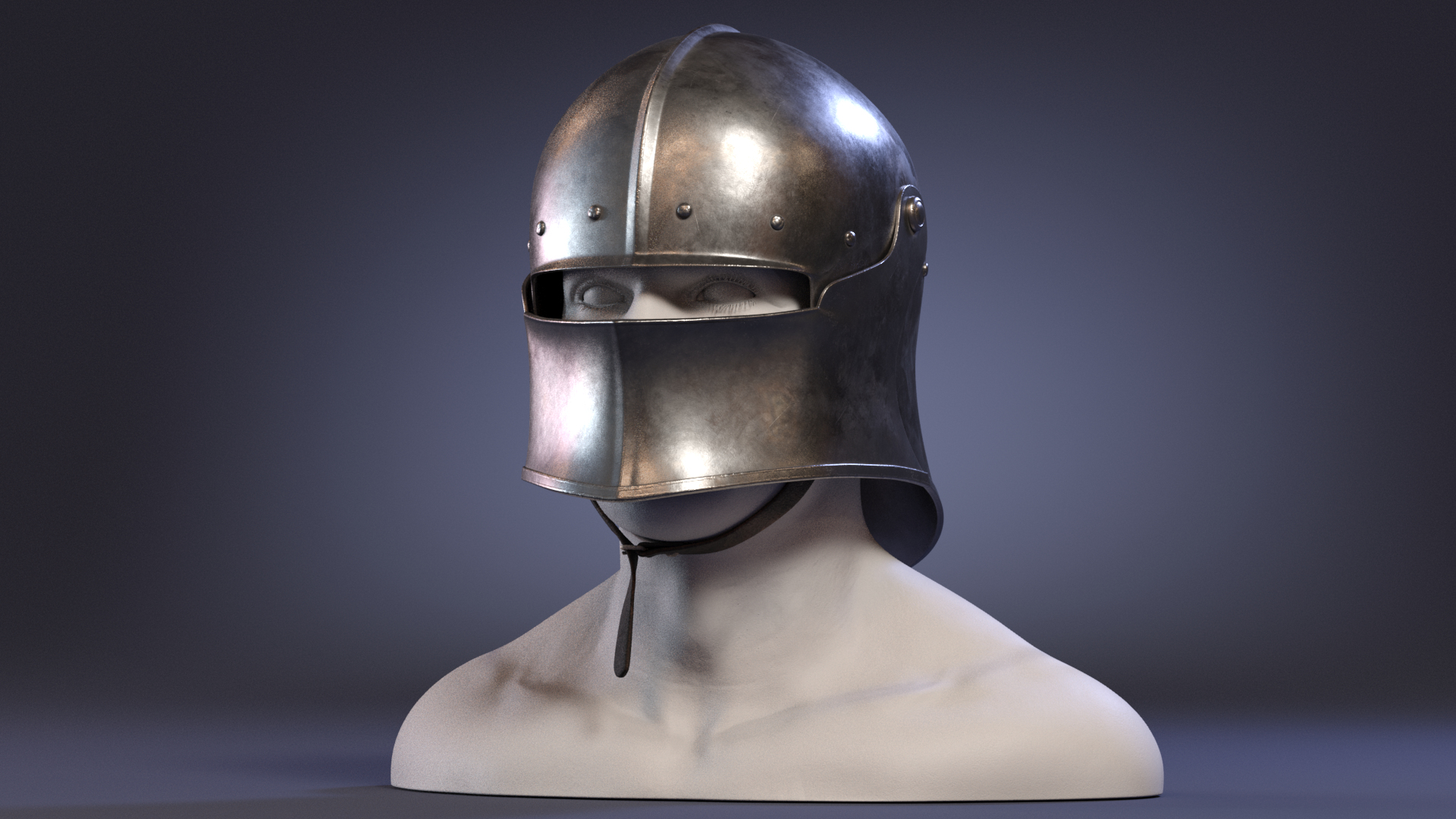 Sallet Medieval Helmet 3d Max