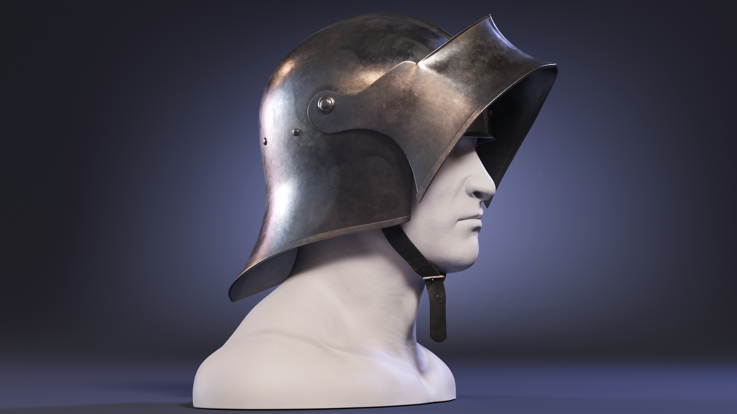 sallet medieval helmet 3d max