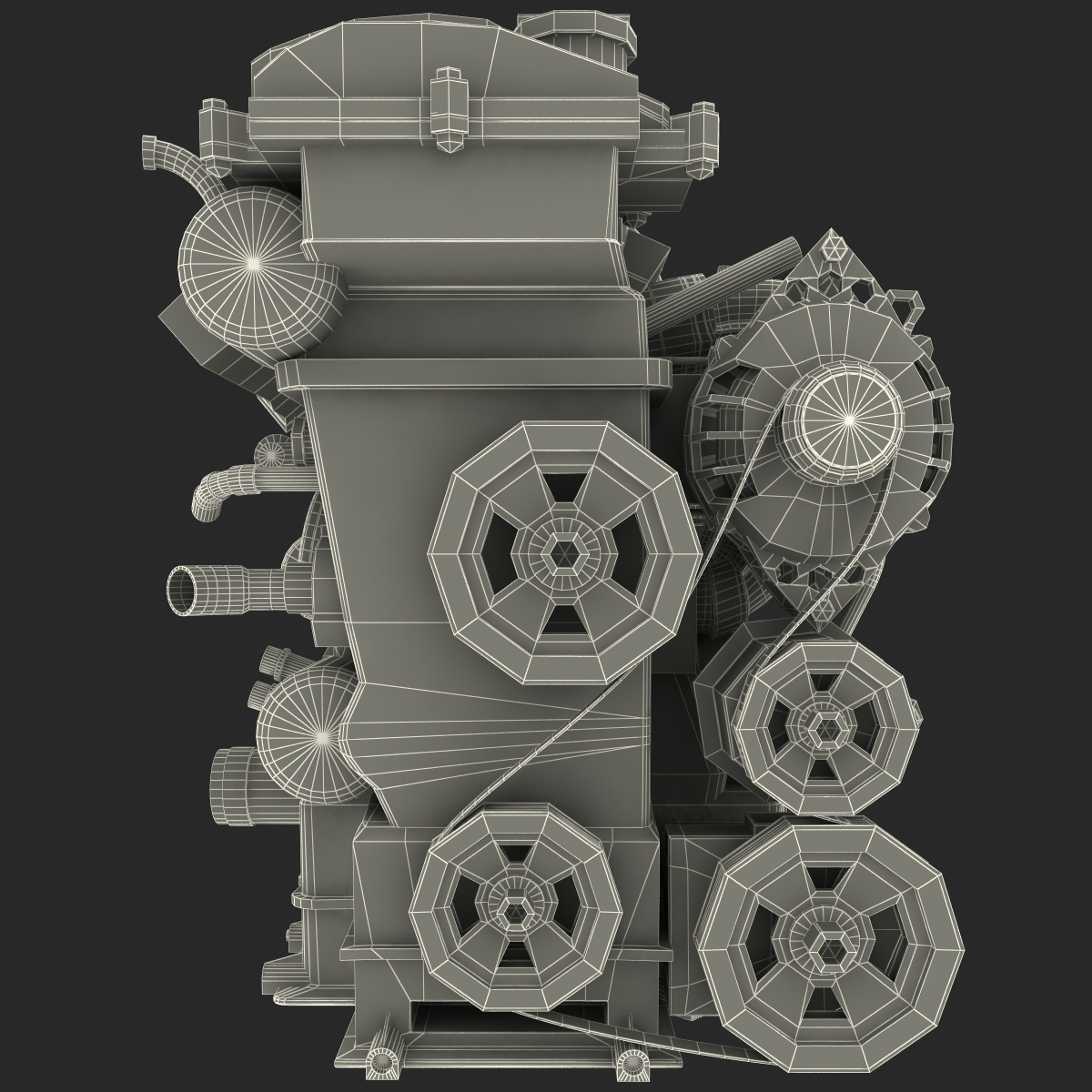 car engine 3d model