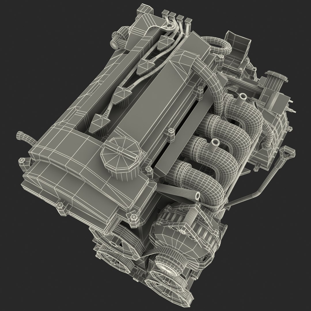 car engine 3d model