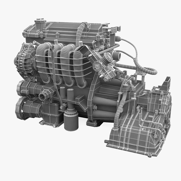 car engine 3d model
