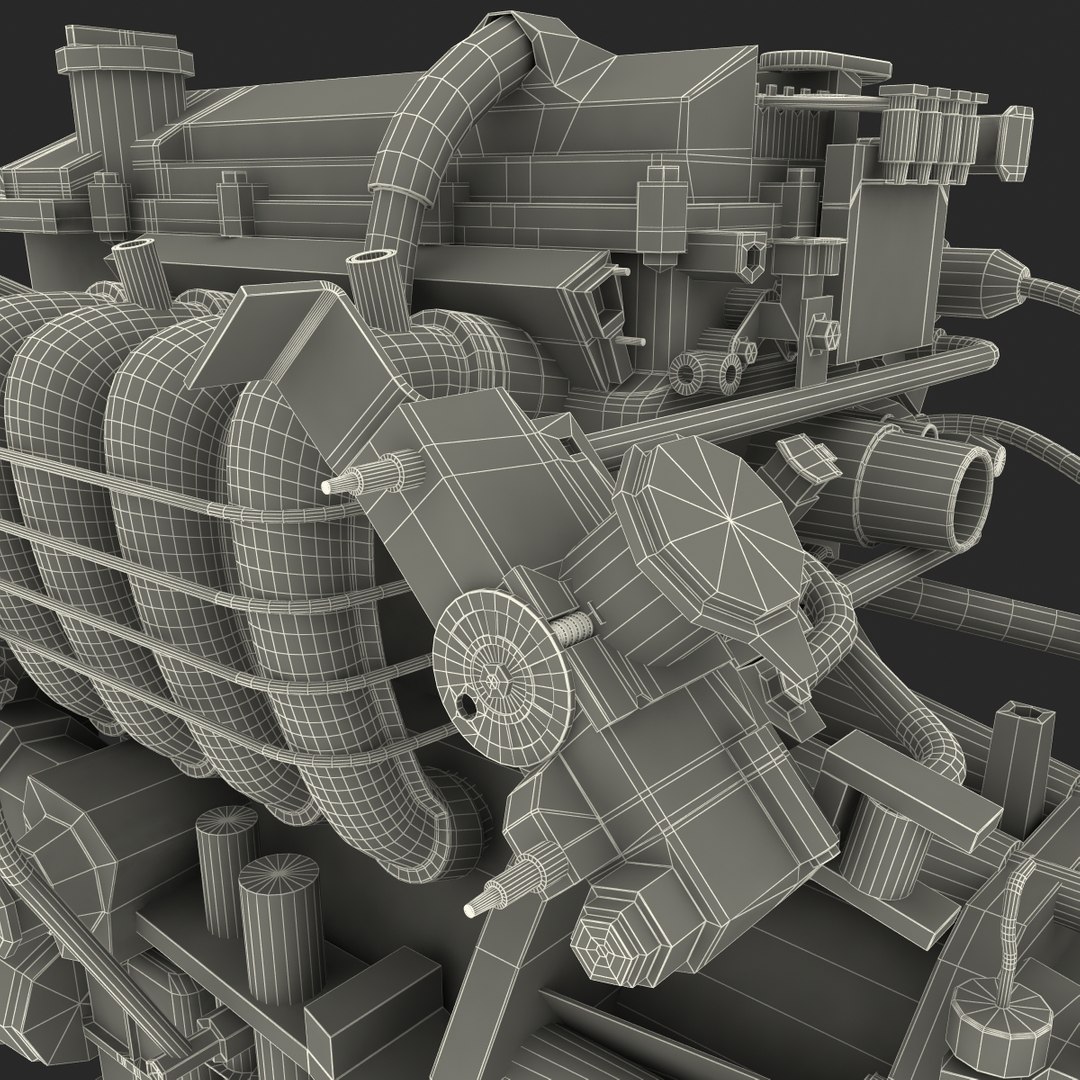 car engine 3d model