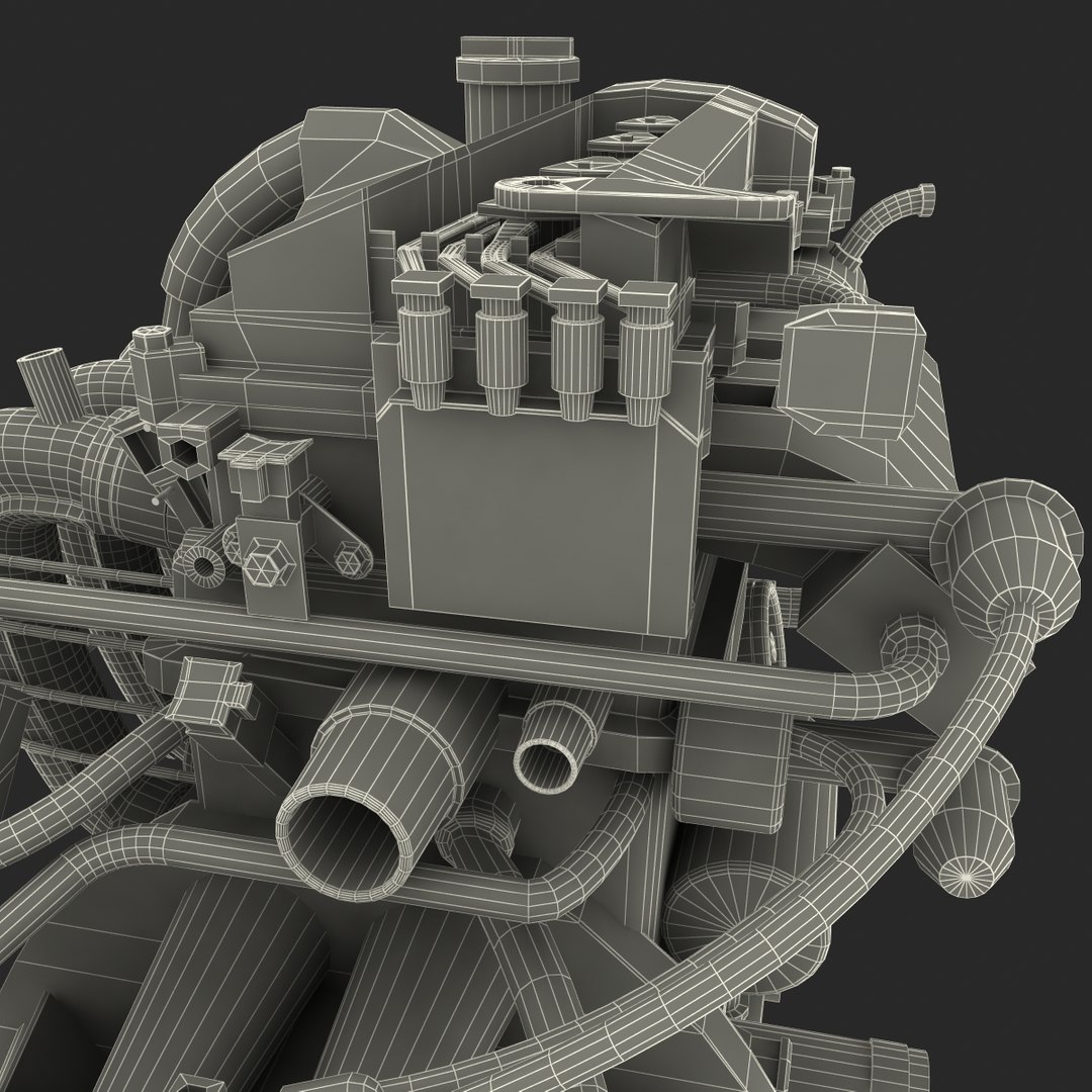 car engine 3d model