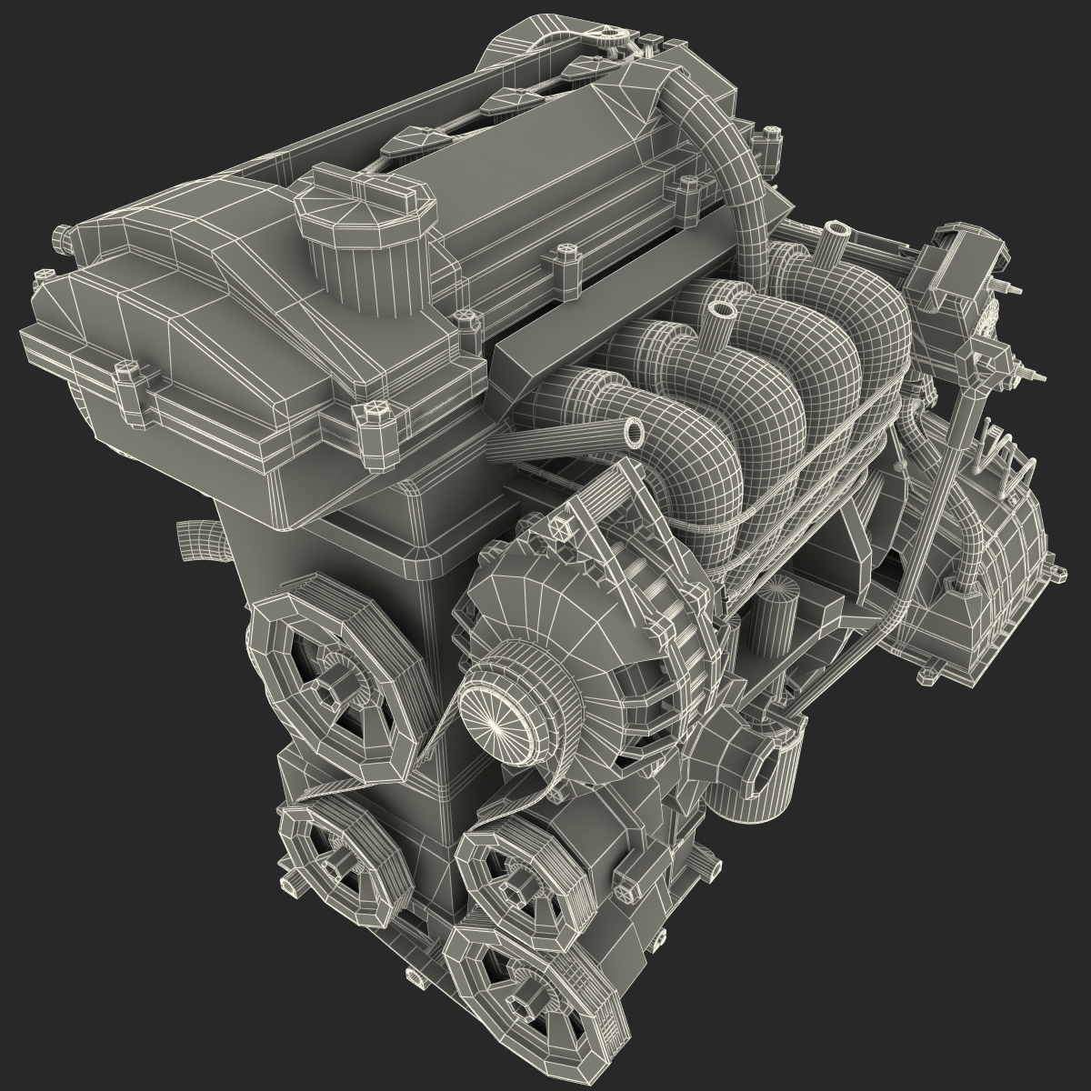 car engine 3d model