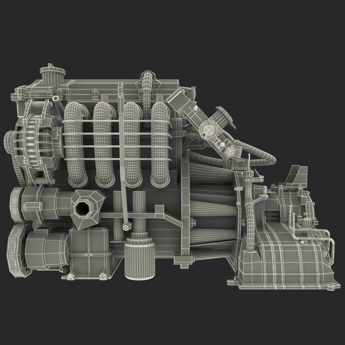 car engine 3d model