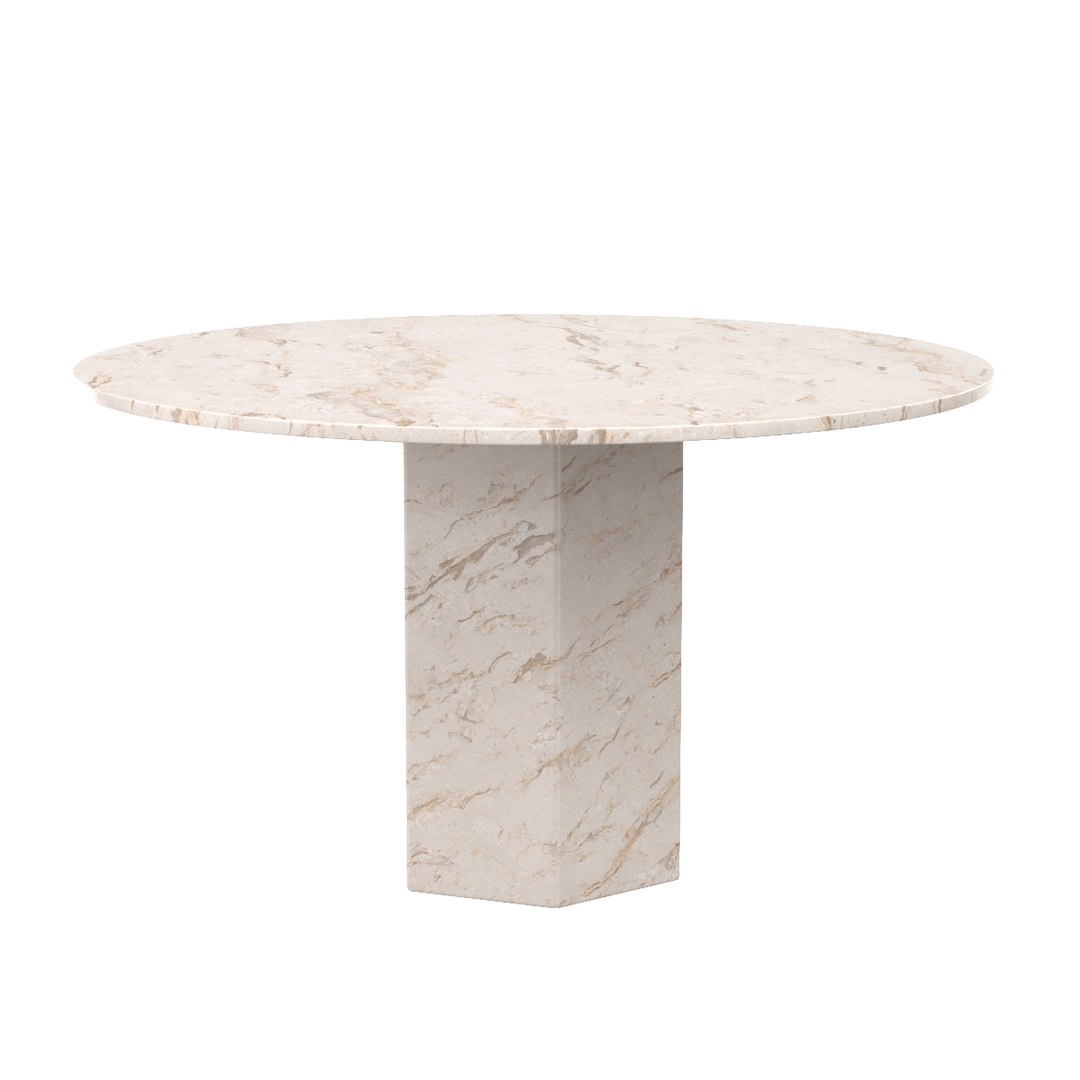 Epic Dining Table Round 130cm White Travertine 3D Model - TurboSquid ...