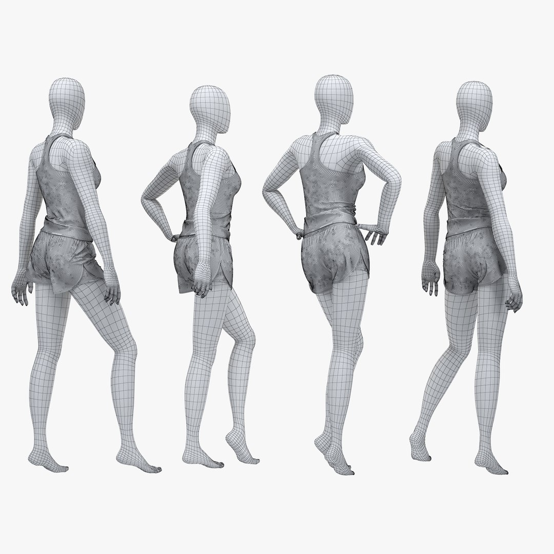 Female Running Suit 3D Model - TurboSquid 1180590