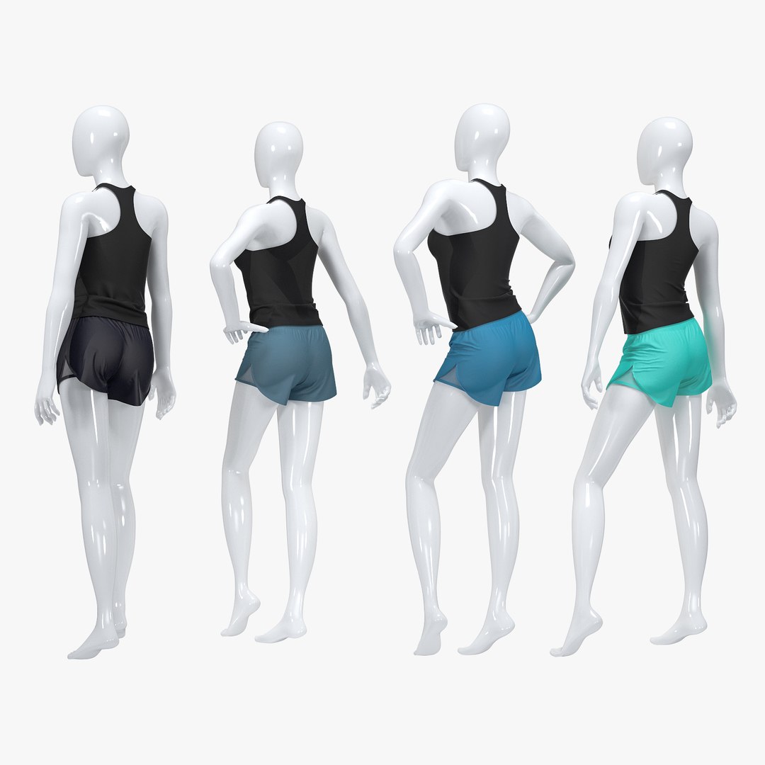 Female Running Suit 3D Model - TurboSquid 1180590