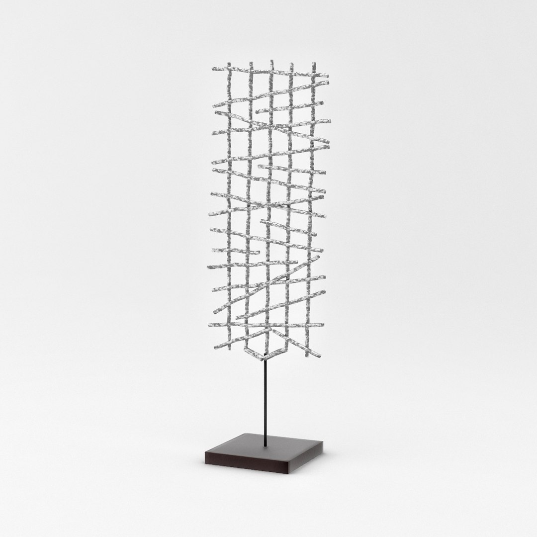 3d model square net sculpture