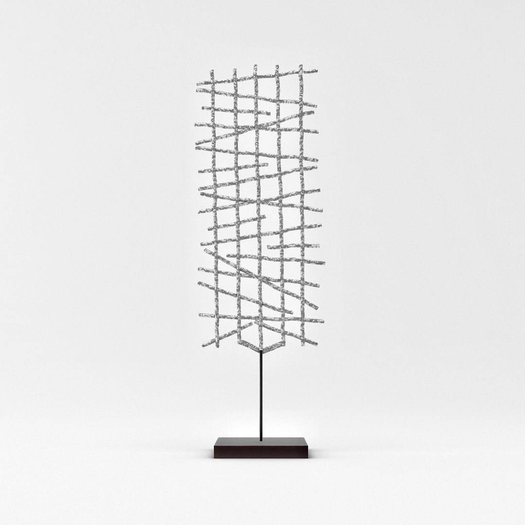 3d model square net sculpture