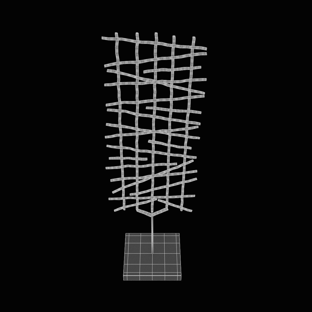 3d model square net sculpture