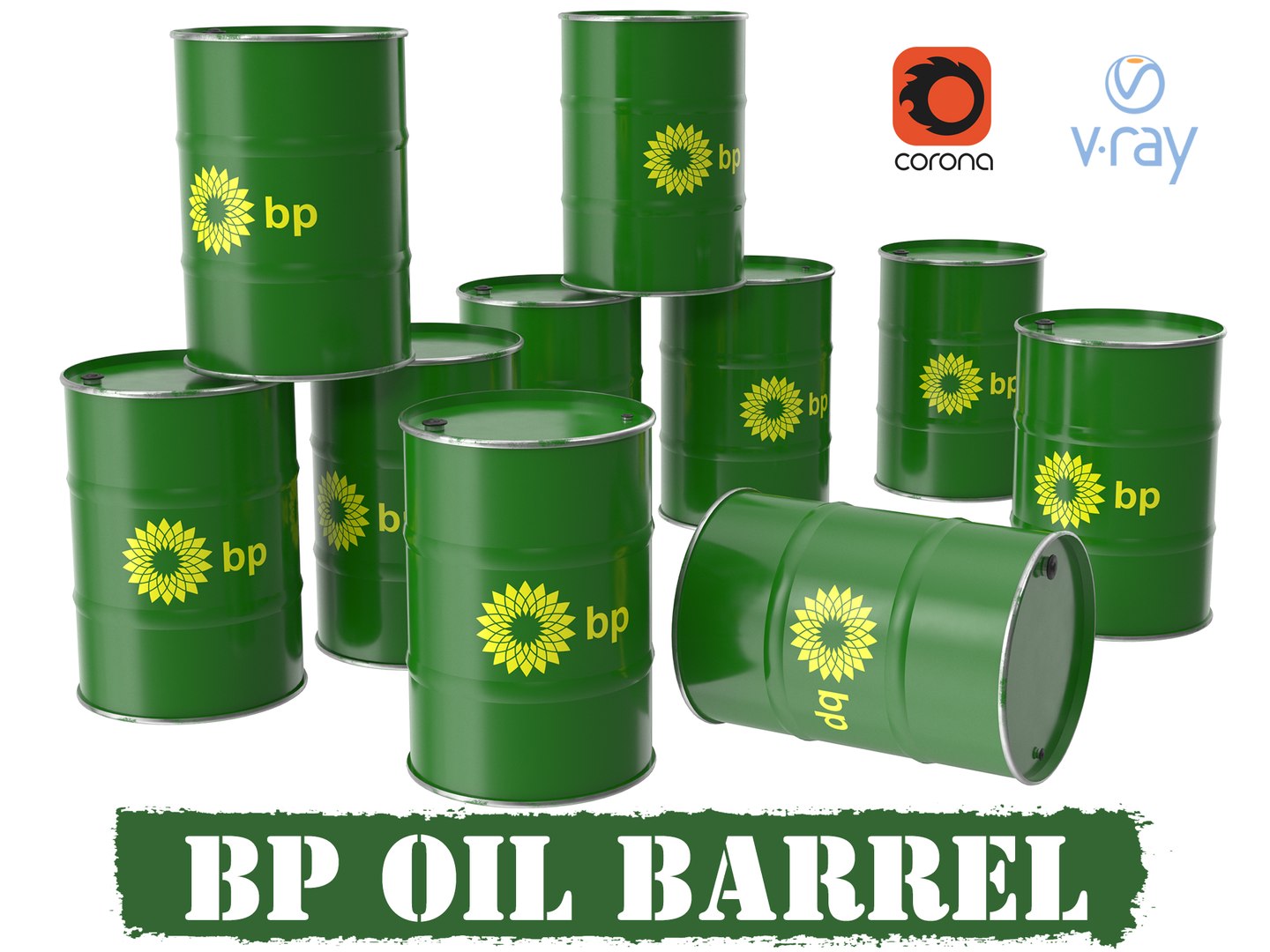 3D Bp Oil Barrel - TurboSquid 1810121