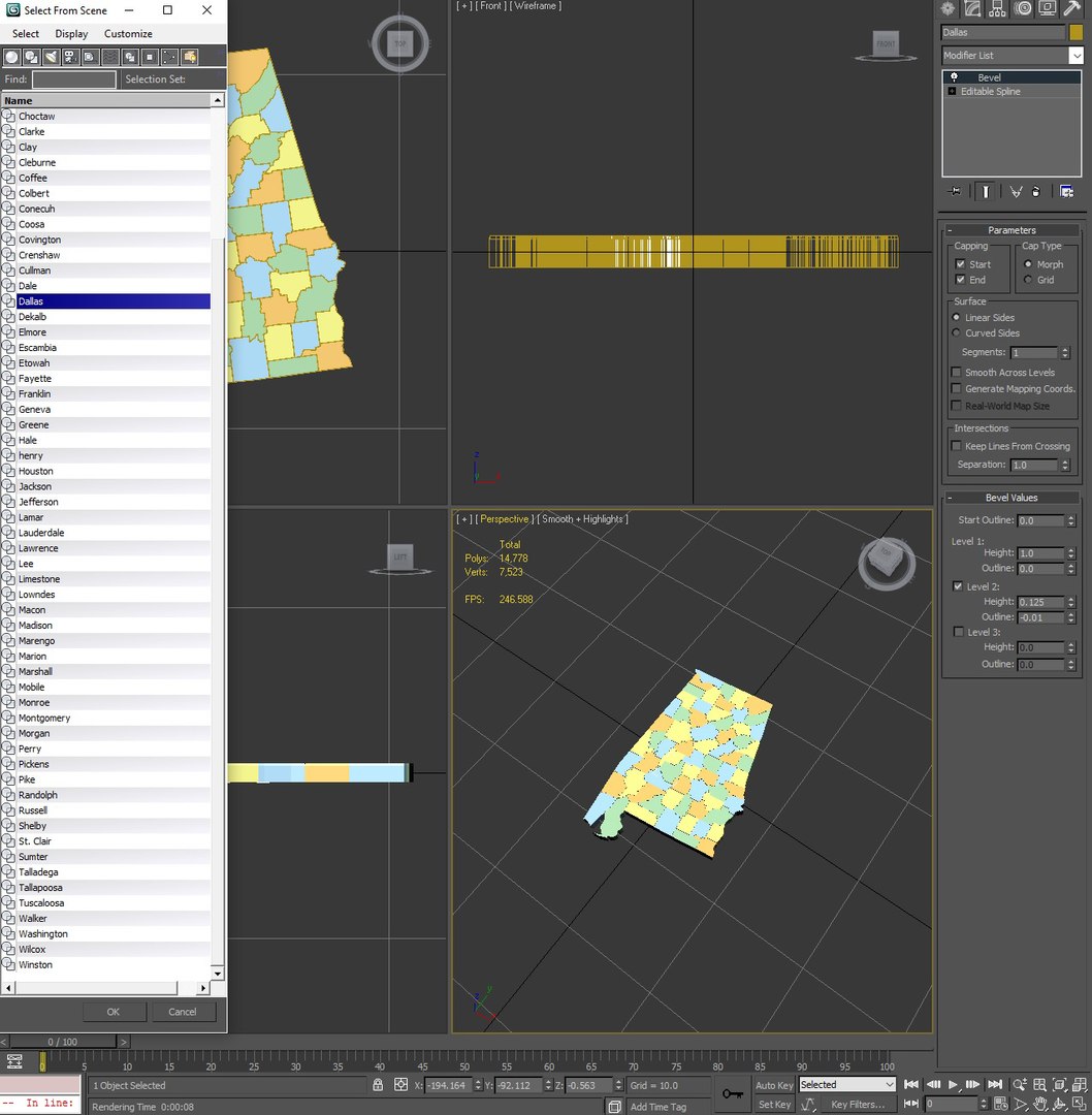 3D Political Alabama Model - TurboSquid 1302421