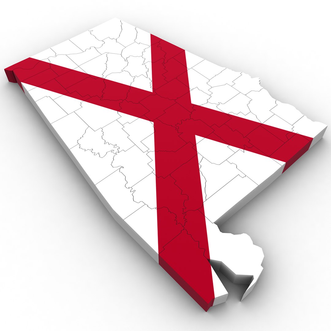 3D Political Alabama Model - TurboSquid 1302421