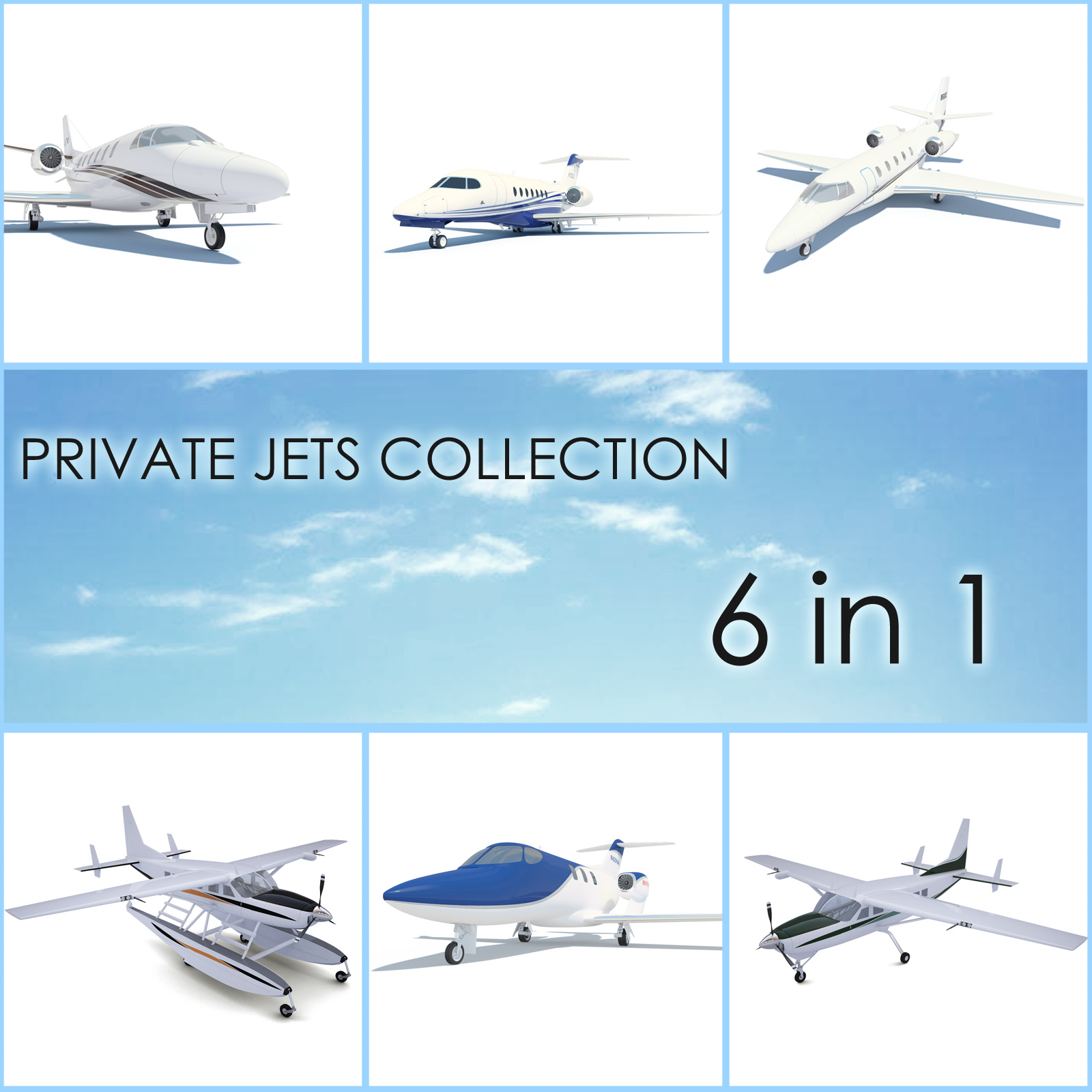 private jets 3d model