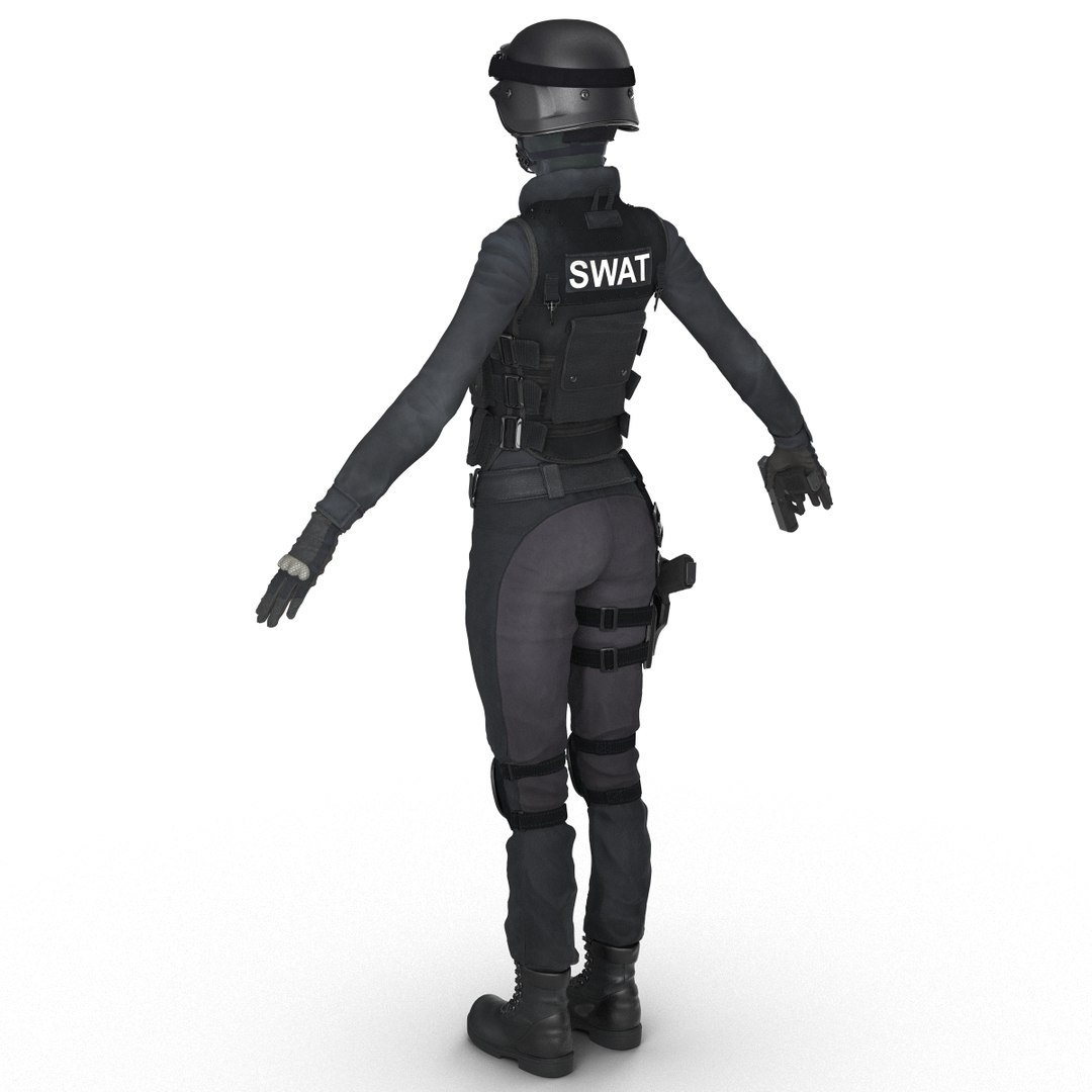 Swat woman european rigged 3D model - TurboSquid 1499445
