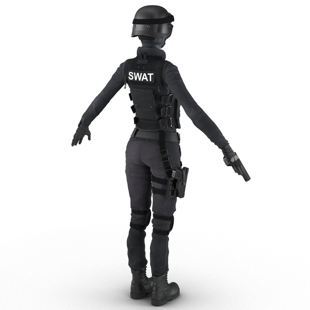 Swat woman european rigged 3D model - TurboSquid 1499445