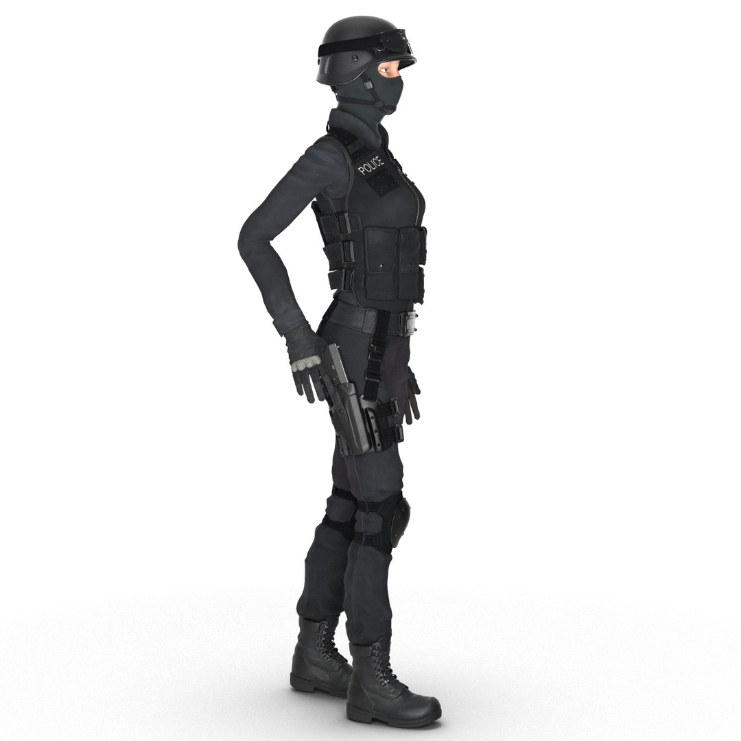 Swat woman european rigged 3D model - TurboSquid 1499445