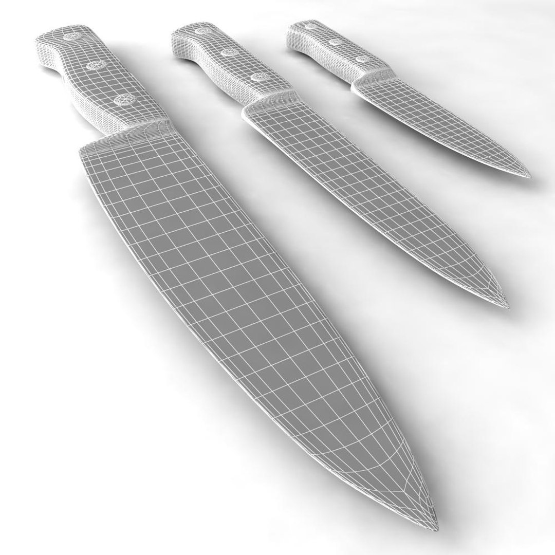 3d model kitchen knife