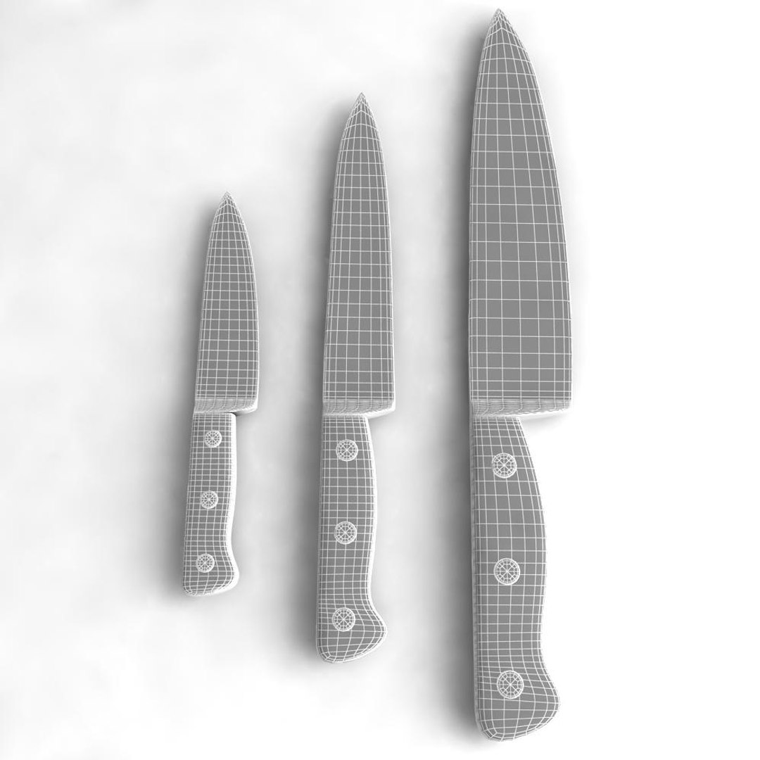 3d model kitchen knife