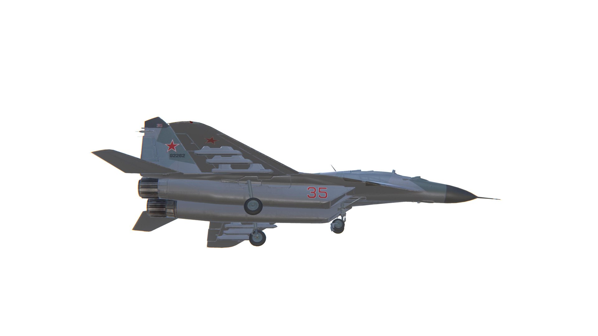 MIG-29 Fulcrum Jet Fighter Aircraft Low-poly 3D model - TurboSquid 1800825